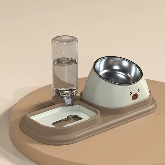 Advanced Pets | Dog | 2in Pet Feeder And Automated Water Dispenser With ...